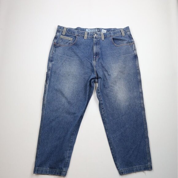 Vintage | Jeans | Vintage 9s Streetwear Mens 46x30 Distressed Baggy Fit Hip Hop Denim Jeans Blue ...